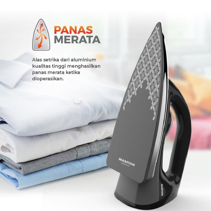 Jual Setrika Listrik Maspion Ha-380 Dengan Ceramic Coating Gosokan Baju ...