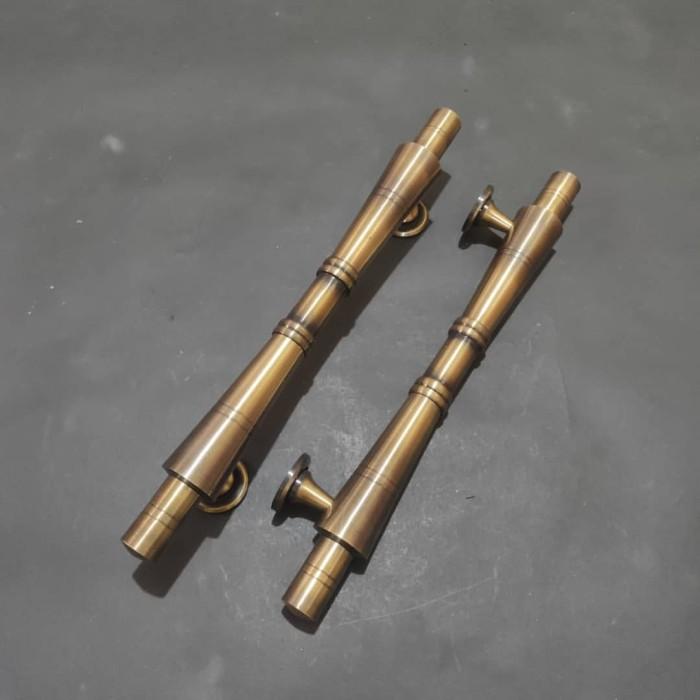Jual HANDLE PINTU RUMAH KUNINGAN ANTIK MOTIF BAMBU 34 CM - Kab. Pati ...