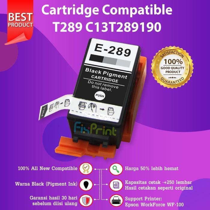Jual Cartridge Tinta Epson 290 T290 Color Compatible Printer WF-100 ...