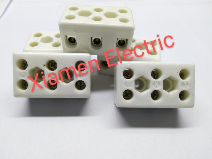 Jual Terminal Keramik 30A 3 pole Terminal Tahan Panas 3P Terminal Block ...