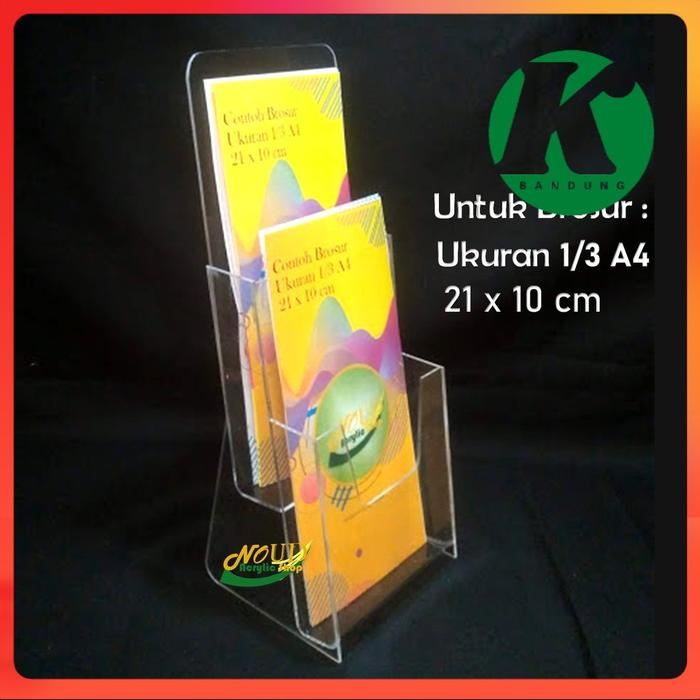 Jual Tempat Brosur Akrilik Standing leaflet - 2 susun - Ukuran ...