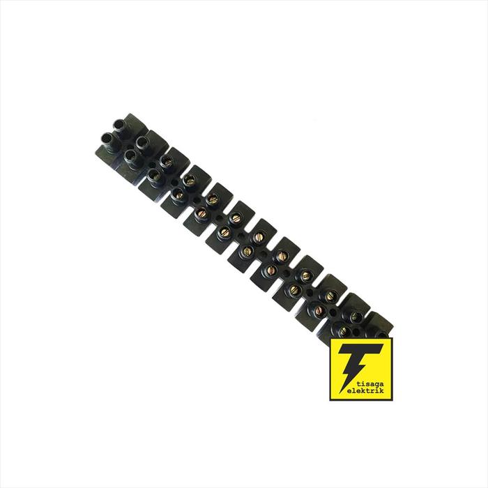 Jual Terminal Blok KLUSTIN HITAM Isi 10 JALUR Ukuran 6MM / 10MM / 16MM ...