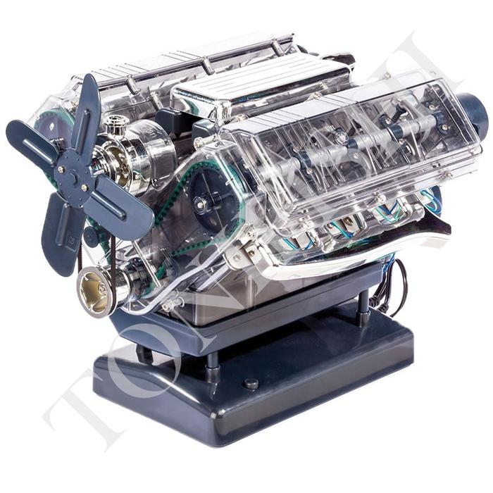 Jual HAYNES mini engine model, V8 simulation eight-cylinder engine, DIY ...