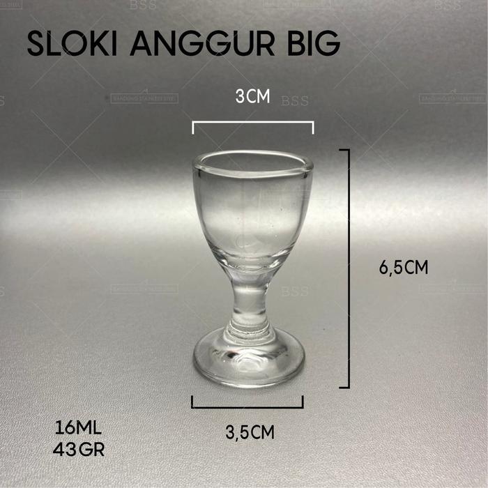 Jual Gelas Sloki Kaca Kecil One Shot Glass Minum Anggur Cantik Lucu ...