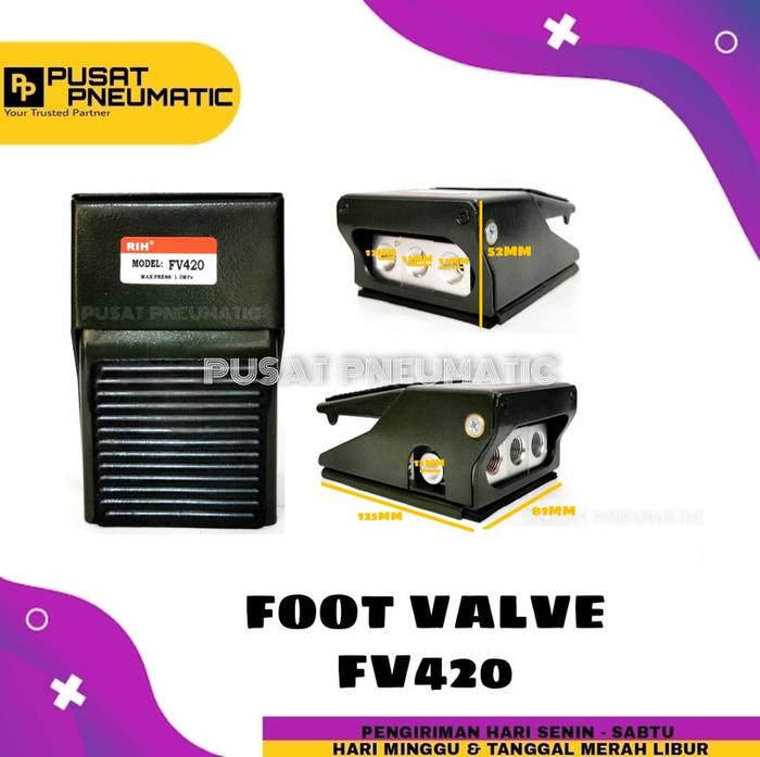 Jual FV420 Foot Valve Pneumatic Foot Switch Angin FV 420 - Jakarta ...