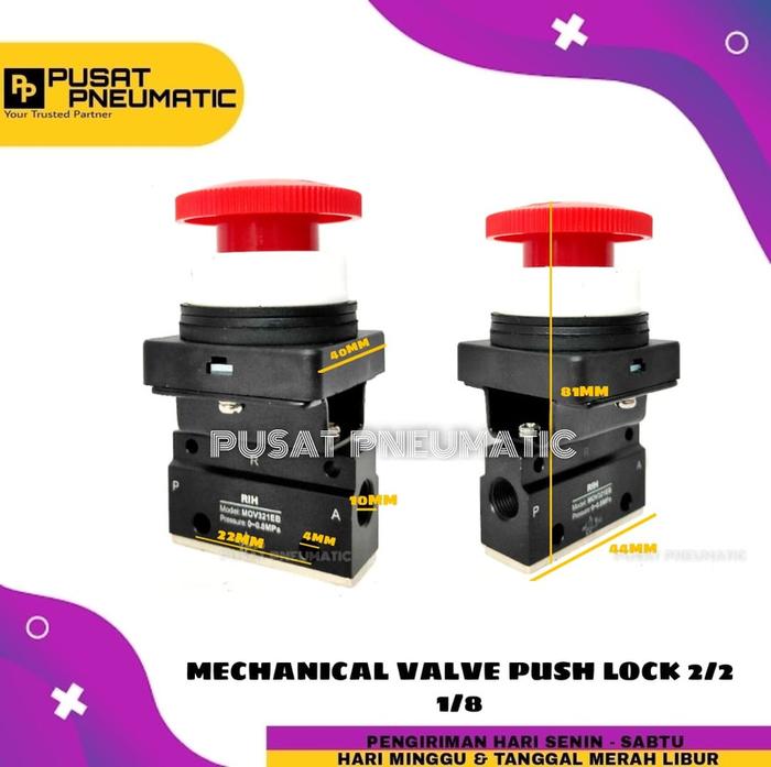 Jual MECHANICAL VALVE PUSH BUTTON WITH LOCK 2 LOBANG 2/2 DRAT 1/8" - Jakarta Barat - Pusat ...