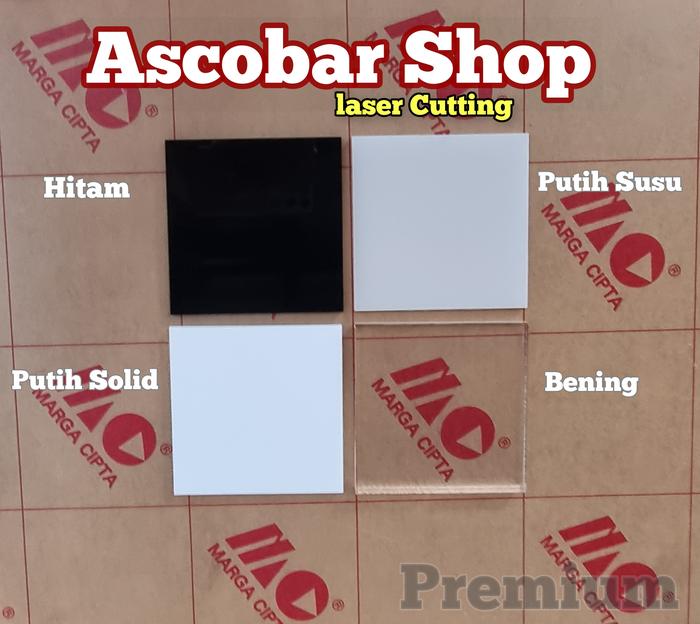 Jual Acrylic 3mm 115x120cm Laser Cutting Bening Putih Susu Hitam ...