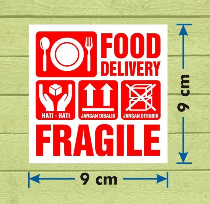 Jual Sticker Label Food Delivery Stiker Pengiriman Makanan Fragile 9 x ...