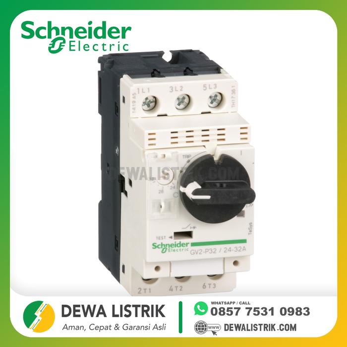 Jual [ GV2P32 ] Schneider - MOTOR CIRCUIT BREAKER 24-32A THERMAL ...