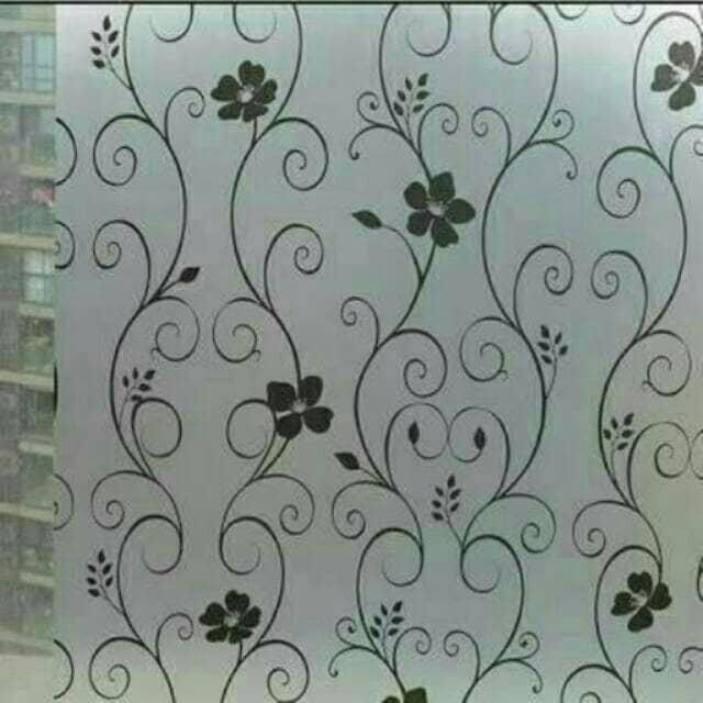 Jual stiker/sticker kaca sanblast motif batik hitam - Jakarta Barat ...