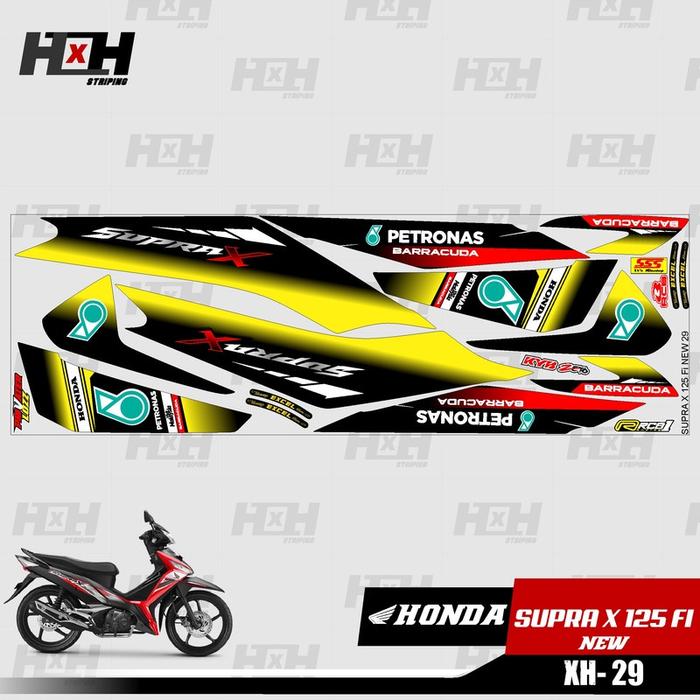 Jual Sticker Striping Lis Variasi Supra X 125 Fi New Desain XH-29 ...