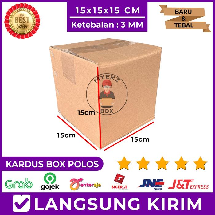 Jual Kardus Polos / Karton Box Packing 15x15x15 Cm Single Wall, Tebal ...