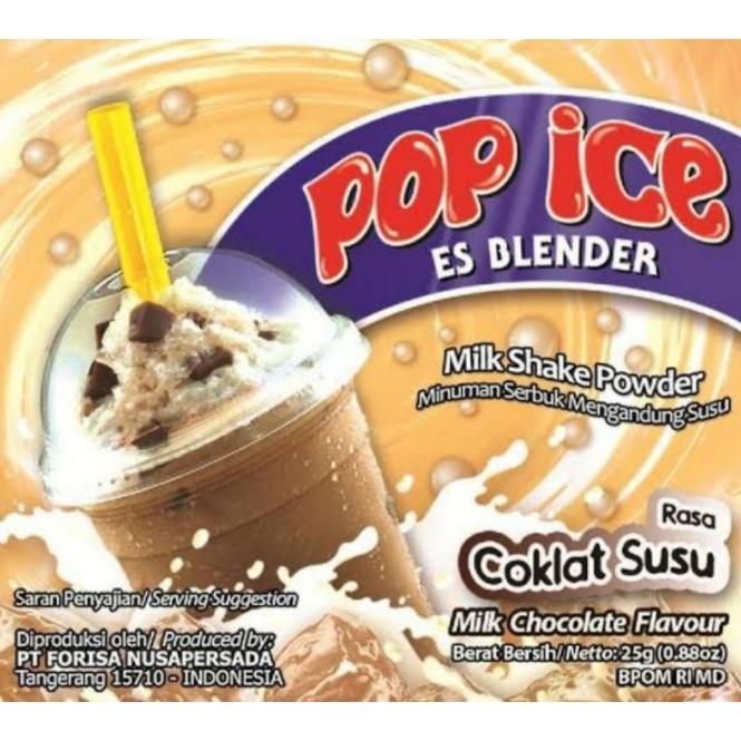 Jual MINUMAN POP ICE 25 GRAM SACHET ES BLENDER ECERAN RENCENG COKLAT ...
