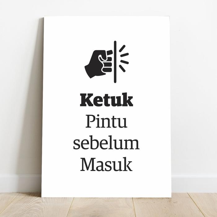 Jual POSTER KETUK PINTU SEBELUM MASUK DOOR KNOCK OPEN Hiasan Dinding ...