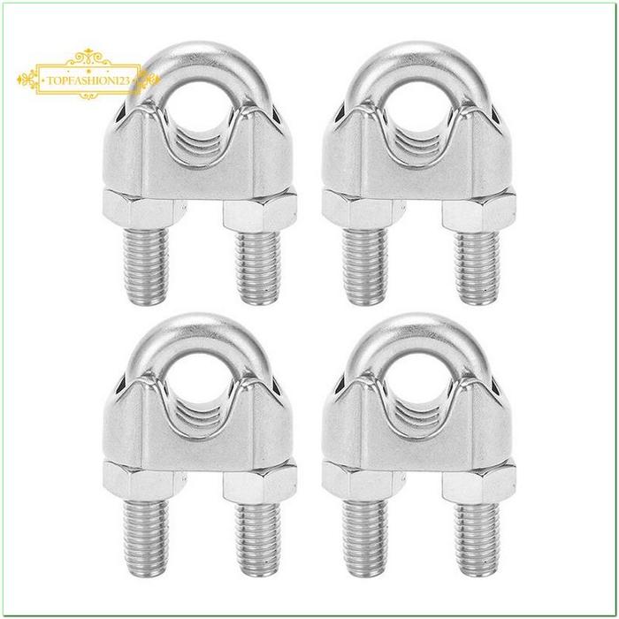 Jual Tool 4Pcs Wire Rope Clamp U Bolt Saddle Fastener M14 Heavy Duty ...