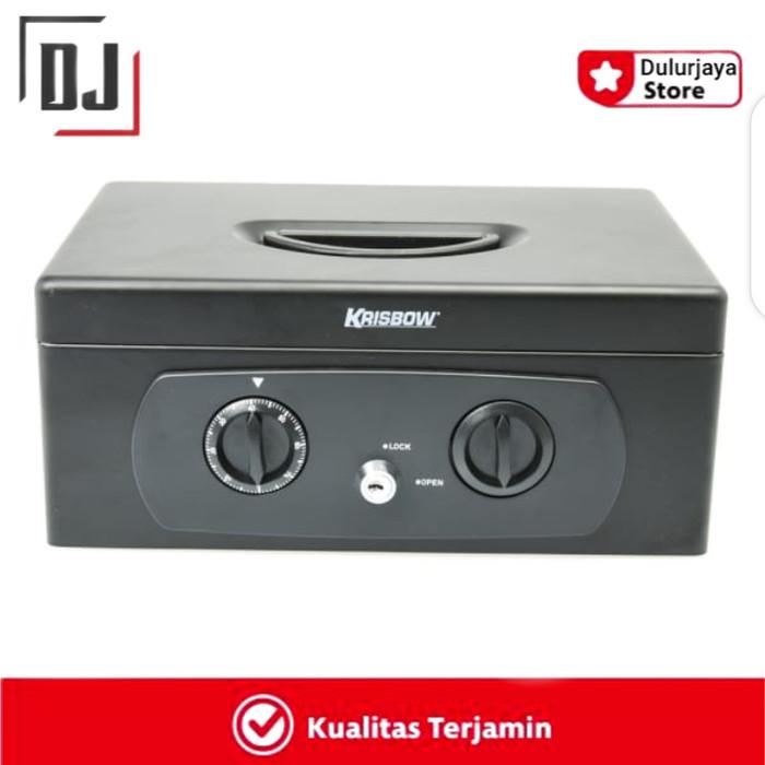 Jual cash box 32cm hitam krisbow / brankas / safe deposit - Jakarta ...