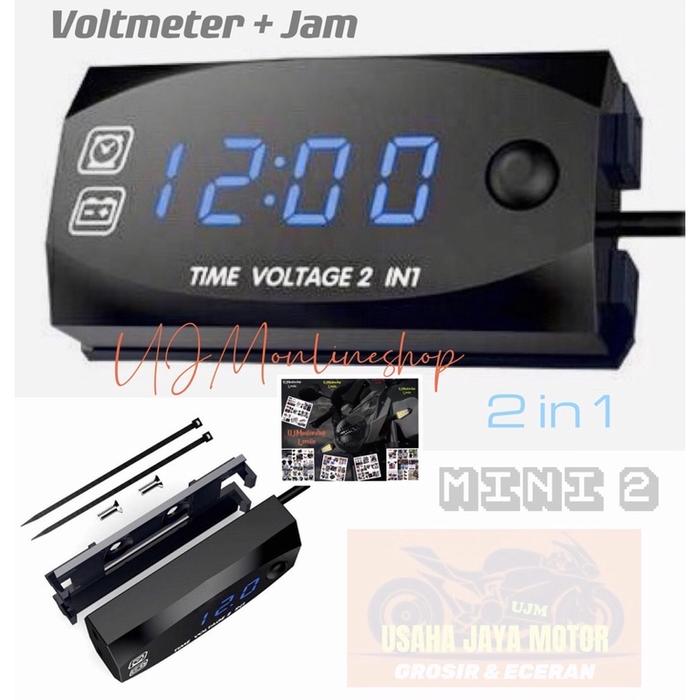 Jual Voltmeter Volt Meter ACCU Aki 2 in 1 Mini 2 12V Universal Semua Motor - Jakarta Barat ...