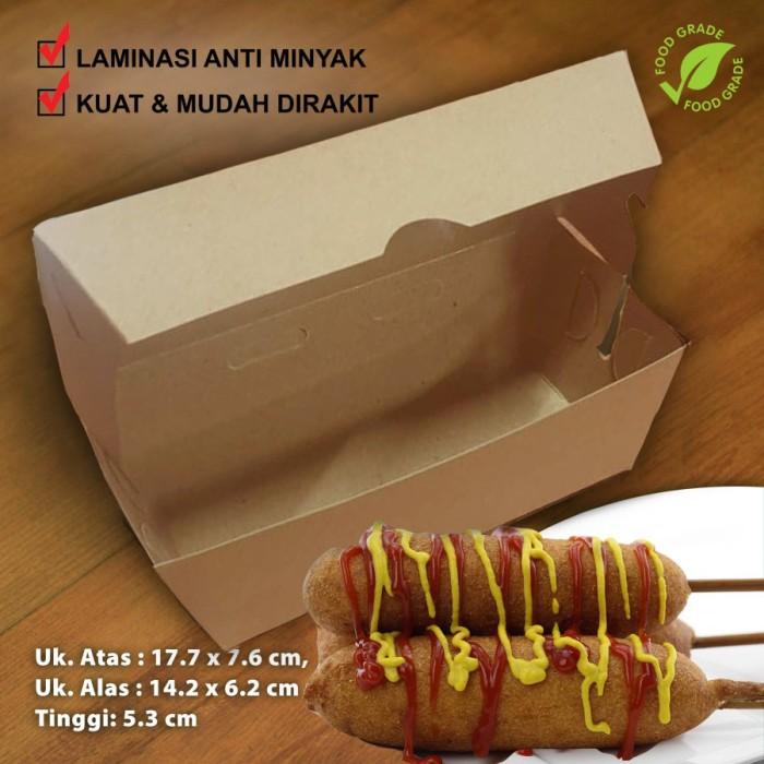 Jual Dus kotak box Corn Dog - Corndog | KRAFT COKLAT - Jakarta Barat ...