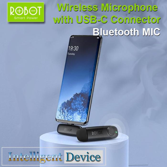 Jual ROBOT Bluetooth MIC Wireless Microphone with USB C Connector ...