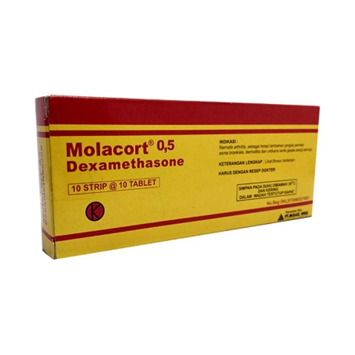 Jual MOLACORT 0,5 MG 1 STRIP 10 TABLET/DEXAMETHASONE/OBAT RADANG ...
