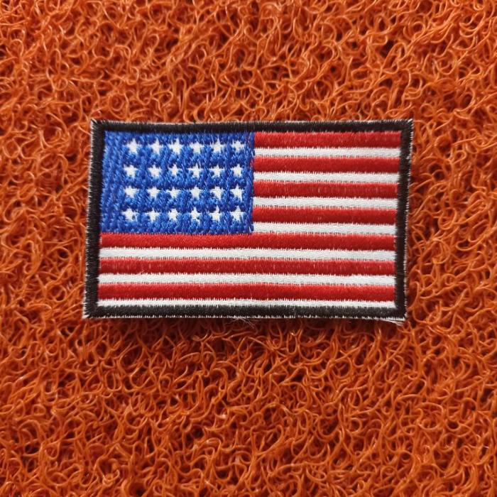 Jual Patch bordir mini premium bendera dunia best quality - list hitam ...