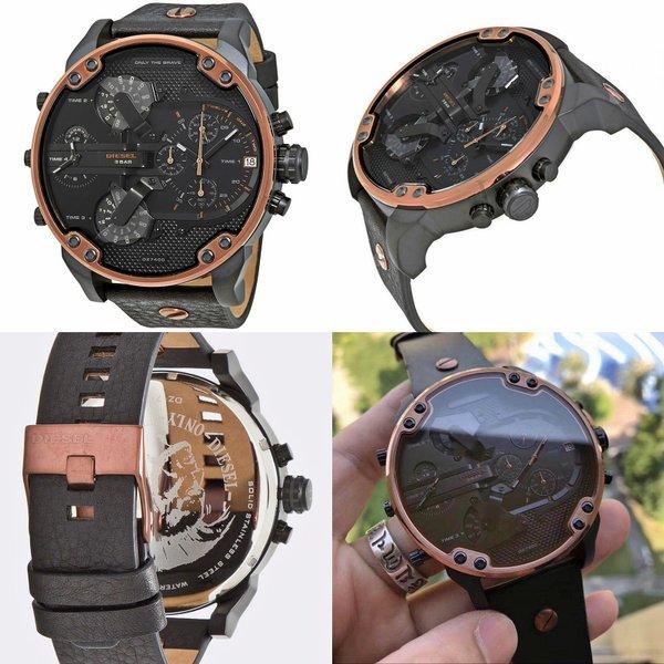 Jual Jam Tangan Pria DIESEL DZ7400 Mr. Daddy 2.0 BLACK ROSEGOLD Leather ...