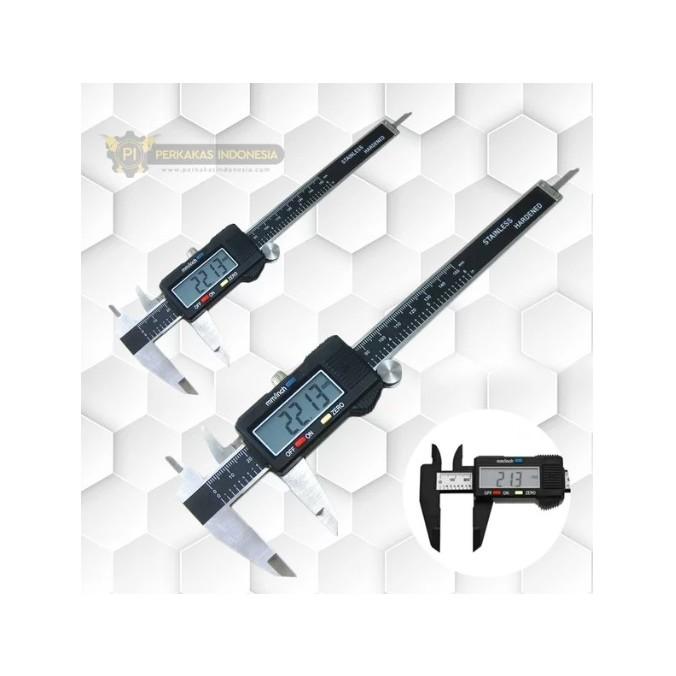 Jual Penggaris Digital Sketmat 6 Inch Alat Ukur Meteran Digital Garisan ...