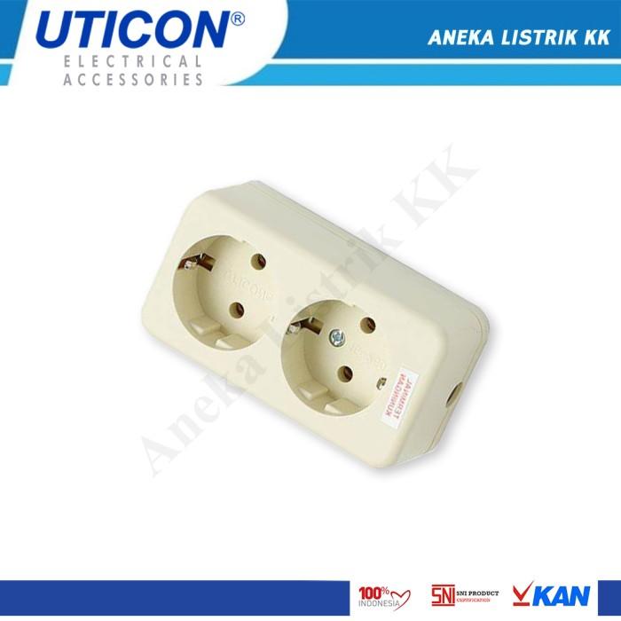 Jual TERMINAL LISTRIK STOP KONTAK COLOKAN 2 LUBANG UTICON ST-128 ...