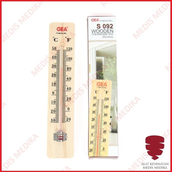 Jual Thermometer Ruangan Gea Ruang Kayu Thermo Dinding Wooden ...