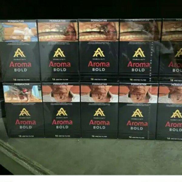 Jual Rokok Aroma Bold Hitam 16 Batang - 1 Bungkus - 1 Slop - 10 Bungkus ...