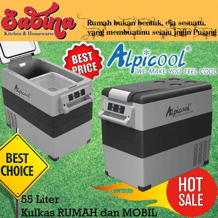 Jual Kulkas Mobil Rumah Lemari Es Mini Portabel Fridge Freezer 55L 45W ...