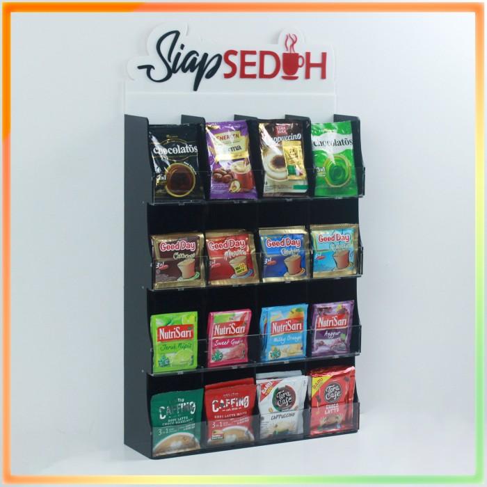 Jual Rak Kopi Sachet Display Siap Seduh Hanging 16 Kotak Acrylic ...