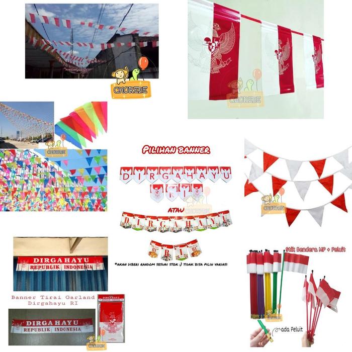 Jual Bendera Banner Flag Hiasan Dekorasi Kemerdekaan Indonesia HUT RI ...