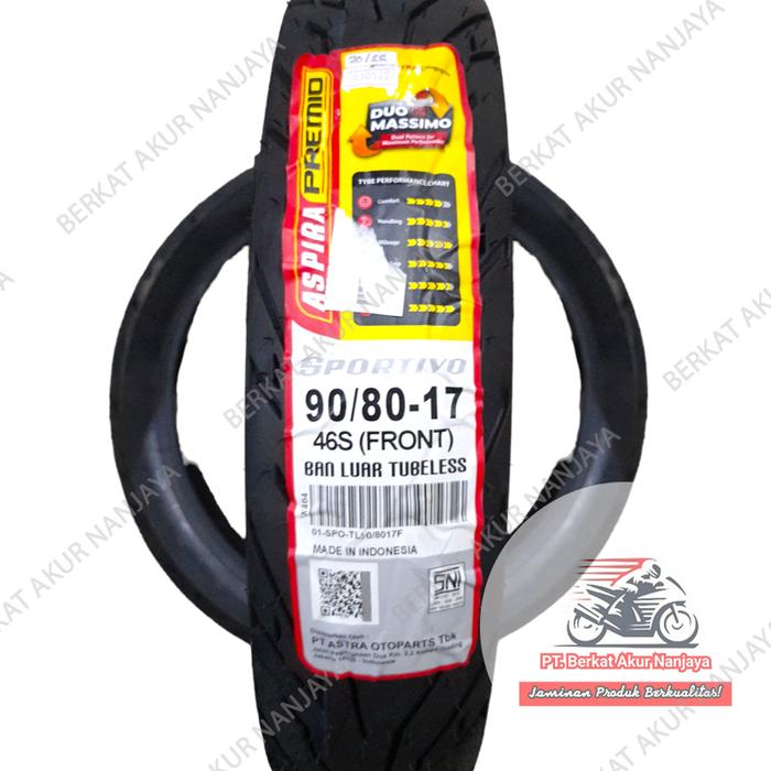 Jual Aspira Premio Sportivo 90/80-17 F Ban Motor Tubeless + Pentil - Kab. Bandung - Berkat Akur ...