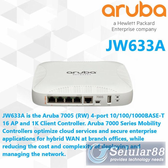 Promo HPE Aruba JW633A 7005 (RW) 4Port 10/100/1000BASE-T 16AP & 1K ...