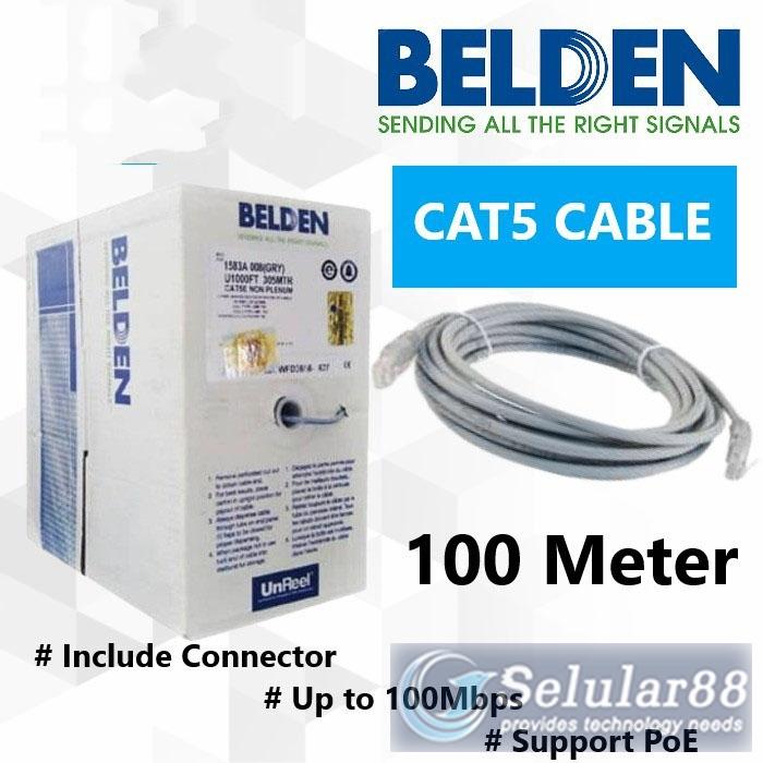 Promo Belden UTP LAN Cable Cat 5 5e 100m Kabel UTP Cat5e Cat5 100 Meter ...