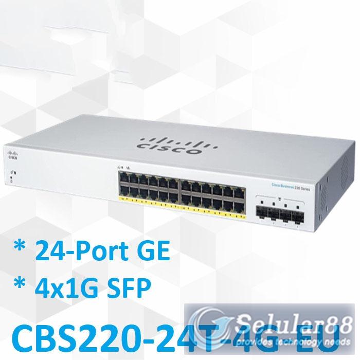 Promo Cisco CBS220-24T-4G-EU Business Smart 4x1G SFP Switch Hub POE+ ...
