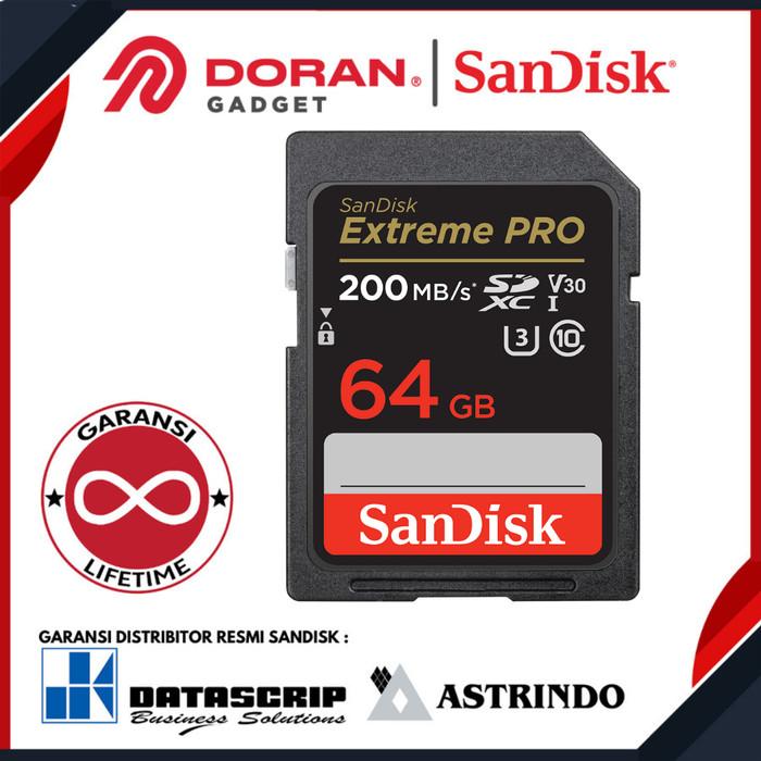 Jual SANDISK SD CARD EXTREME PRO 64GB 200MB/S SDXC SDCARD EXTREME PRO ...
