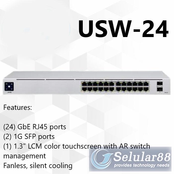 Promo Ubiquiti USW-24 Ubnt UniFi Switch Hub 24Port Gigabit 2Port SFP ...