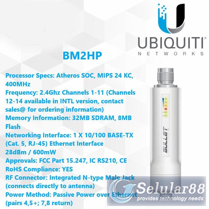 Promo Ubiquiti Bullet M2HP 2.4Ghz High Power 802.11N Outdoor Radio Ubnt ...