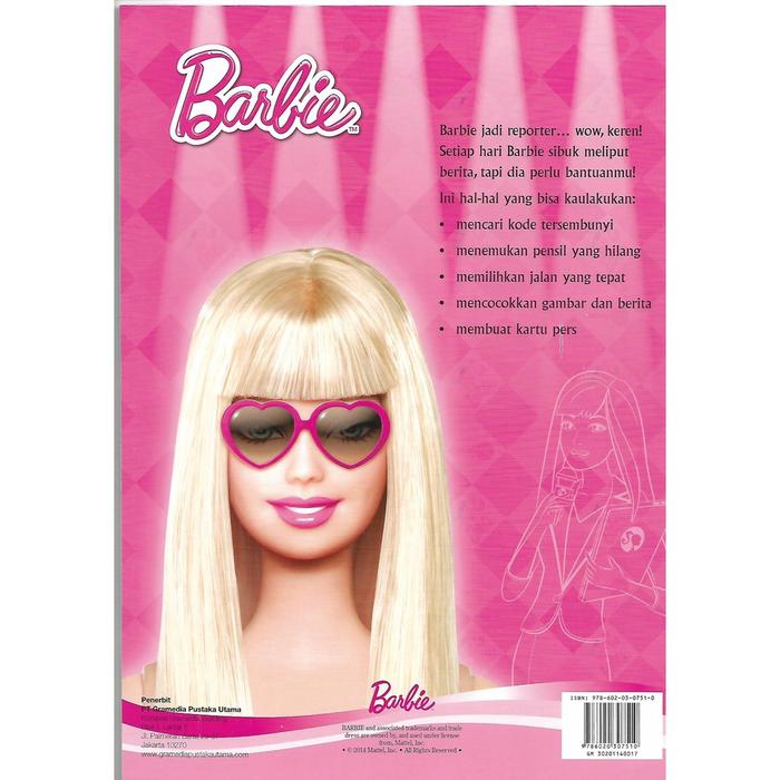 Jual Buku Aktivitas Anak Barbie Jadi Reporter Buku Mewarnai Permainan ...