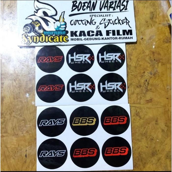 Jual (0_0) Cutting sticker velg mobil tutup velg HSR BBS RAYS tutup dob ...