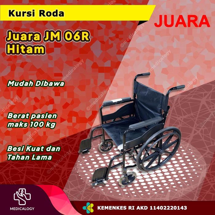 Jual Kursi Roda Velg Racing Merk Juara Type JM 06R Standar Hitam - Kota ...