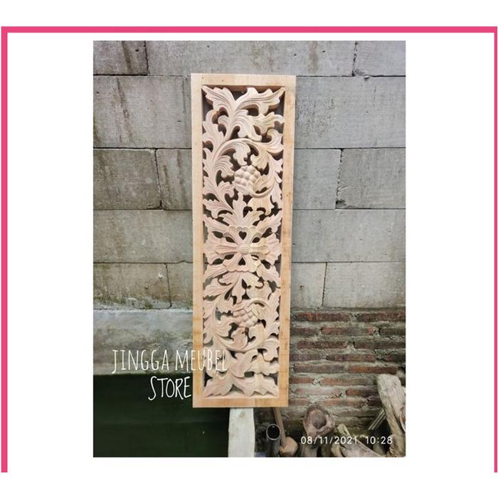 Jual Ornamen Ukir Kayu Ukiran Kayu Loster Kayu Roster Kayu 30x100 cm ...