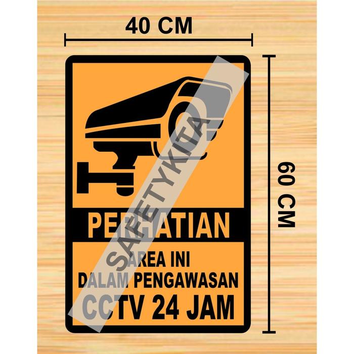 Jual Safety Sign - Rambu Area CCTV 40x60cm (Plat Alumunium+Sticker ...