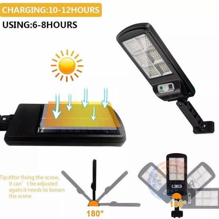 Jual Lampu Panel Surya Led Solar panel Lampu Jalan 3 Mode Sensor Gerak ...