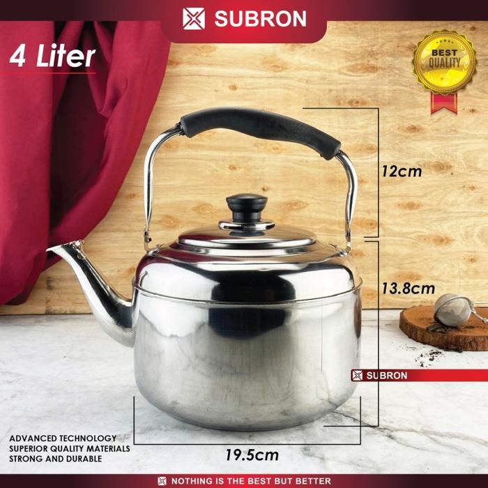 Jual Subron Whistle Kettle Teko Peluit Bunyi Teh Kopi Air Panas 4 liter ...