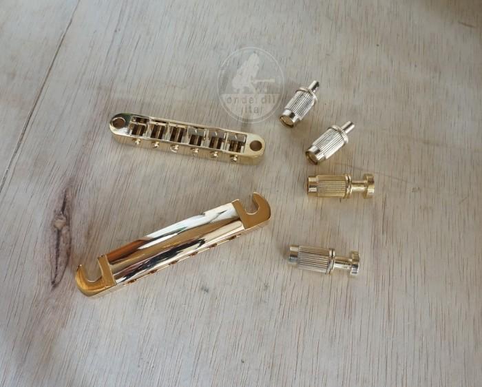 Jual Bridge Gitar Tune O Matic untuk Model Les Paul - Gibson Gold ...