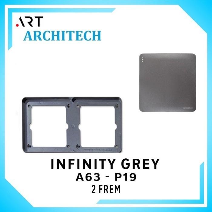 Jual Architech FRAME / BINGKAI Infinity Grey Stop Kontak / SAKLAR A63-P19 - 2-FRAME - Jakarta ...