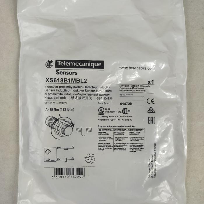 Jual Schneider XS618B1MBL2 XS6 inductive sensor M18 L62mm 24..240VAC/DC 2m - Kota Surabaya ...